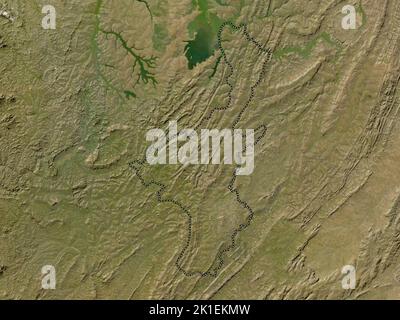 Muyinga, province of Burundi. Low resolution satellite map. Locations ...