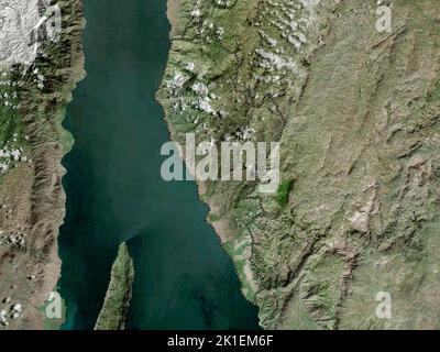 Rumonge, city of Burundi. High resolution satellite map. Locations and ...