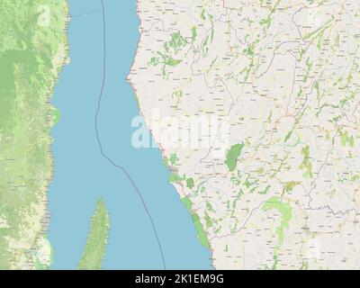Rumonge, city of Burundi. Open Street Map. Locations and names of major ...