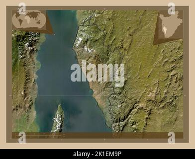 Rumonge, city of Burundi. Low resolution satellite map Stock Photo - Alamy