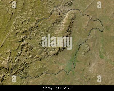 Rutana, province of Burundi. Low resolution satellite map. Corner ...