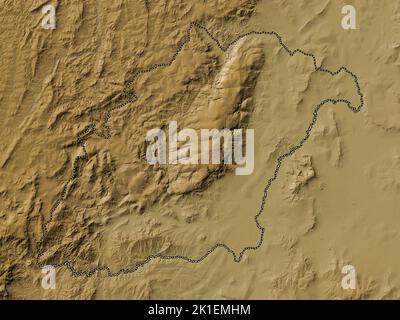Rutana, province of Burundi. Colored elevation map with lakes and ...