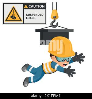 Safety first overhead loads Sign on transparent background,vector ...
