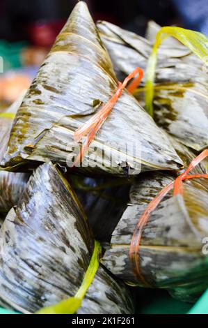 Zongzi Rice dumpling top view for Chinese traditional Dragon Boat ...