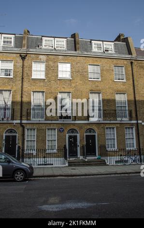 Charlotte Mew Blue Plaque on here home at 30 Doughty Street Blooomsbury ...