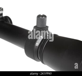 Magnification dial with a speed bump on a rifle scope Stock Photo - Alamy