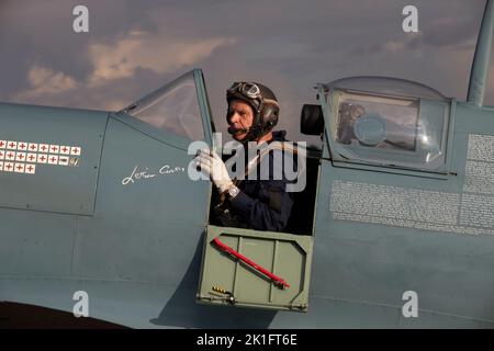 Steve Jones pilot of Supermarine Spitfire PR.XI (The NHS Spitfire ...