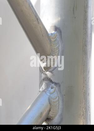 welded aluminium structure. Concept of engineering and architecture ...