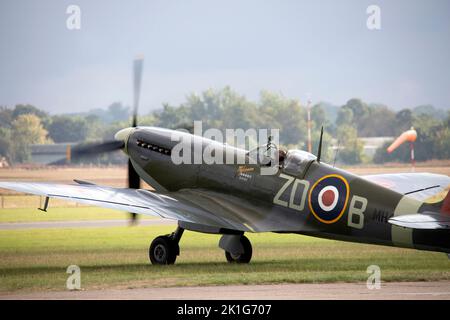 Supermarine Spitfires taking off to form the big wing flying display at ...