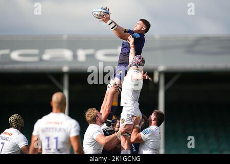 Fergus Lee-Warner of Worcester Warriors during the Gallagher ...