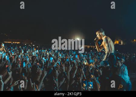 17/09/2022 - Italian rapper BLANCO performing live at Ippodromo SNAI in ...