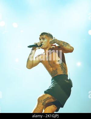 17/09/2022 - Italian rapper BLANCO performing live at Ippodromo SNAI in ...