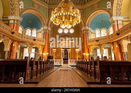 Sofia synagogue interior as worship for Jews in Sofia Bulgaria, Eastern ...