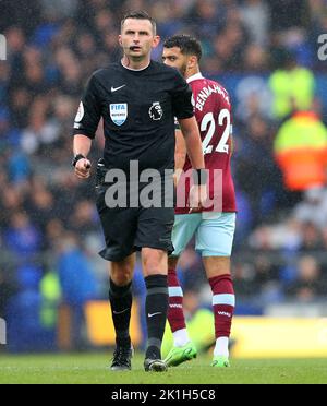 Liverpool, UK. 18th September 2022. Frank Lampard manager of Everton ...