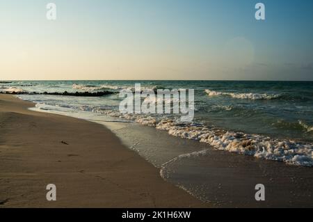 beach erosion at Chelem, Yucatan, Mexico, on the Gulf of Mexico Stock ...