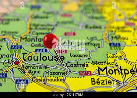 Map of Castres France Stock Photo - Alamy