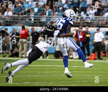 Ashton Dulin (Indianapolis Colts, #16) with ball, with Mike Ford ...