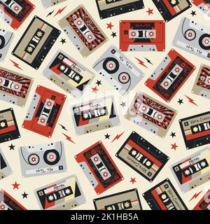 90s casette music pattern Stock Vector Image & Art - Alamy