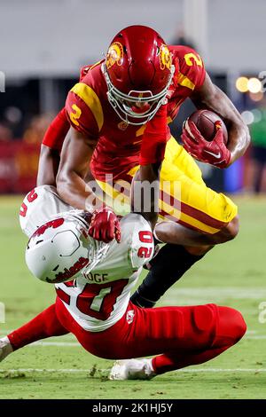 Southern California wide receiver Brenden Rice participates in the ...