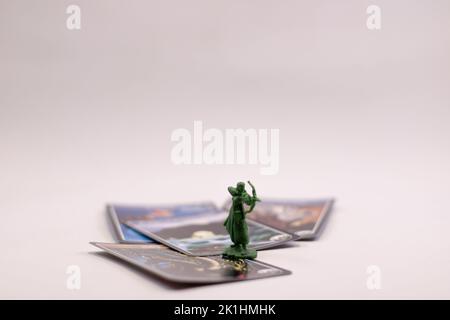 Elf Archer Role play game figure and monster cards Stock Photo - Alamy