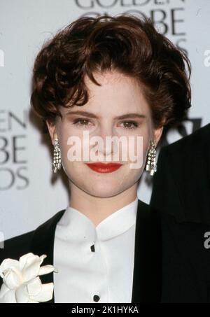 Jennifer Jason Leigh at the 49th Annual Golden Globe Awards, Beverly ...