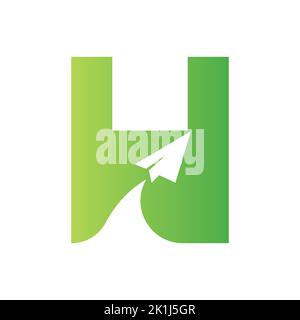 Letter 4 Travel Logo Combine With Flying Airplane Vector Template ...