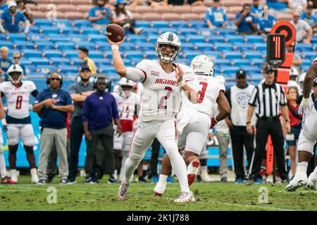 South Alabama quarterback Carter Bradley (2) throws during the first ...