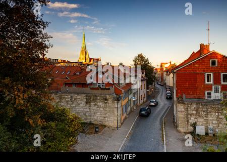 The historic city wall of Muehlhousen in Thuringia Stock Photo - Alamy