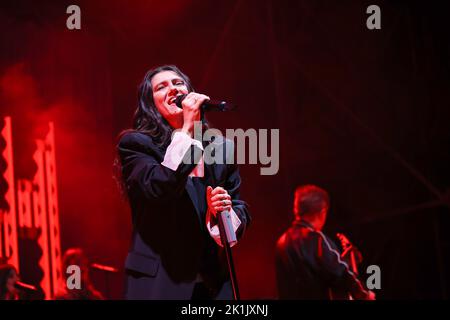 Piazza Duomo, Pistoia, Italy, September 18, 2022, Elisa in concert ...