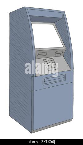Atm bank payment doodle. Bank card hand drawn sketch style icon. Money ...