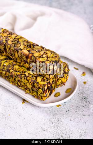 Turkish delight with apple flavor. Turkish delight with pistachio and ...