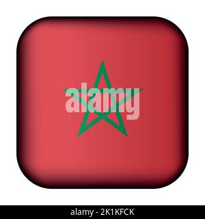 Glass light ball with flag of Morocco. Round sphere, template icon ...