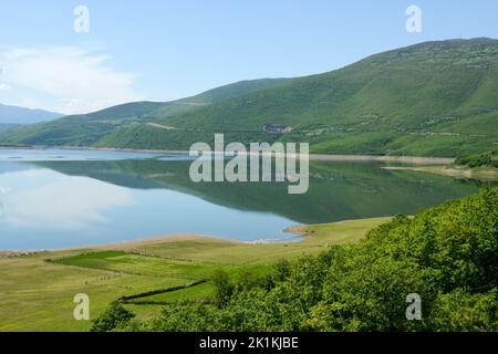 View of Fierza reservoir at Kukes on Albania Stock Photo - Alamy