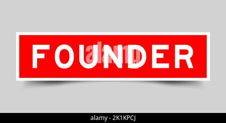 Sticker label with word founder in green color on gray background Stock ...