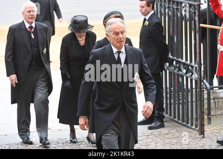Norma Major arrives for the State Funeral of Queen Elizabeth II, held at Westminster Abbey ...