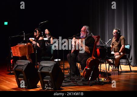 (L-R) Lenna Ferrer, Claudia Gabriella, Pedro Luis Ferrer and Reynaldo ...
