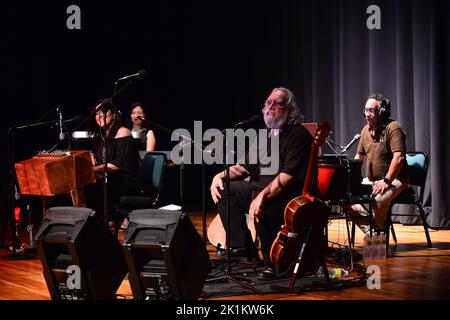 (L-R) Lenna Ferrer, Claudia Gabriella, Pedro Luis Ferrer and Reynaldo ...