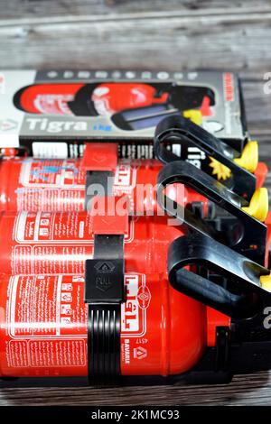 Cairo, Egypt, August 24 2022: Bavaria Tigra Fire Extinguisher 1 ...