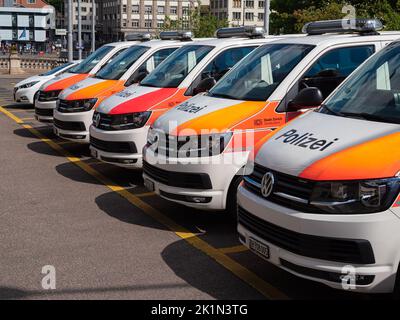 Swiss police cars Stock Photo - Alamy