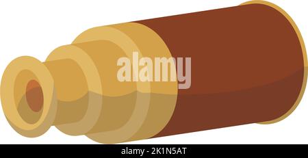 Isolated colored navigation telescope icon Flat design Vector Stock ...