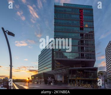 Vienna, Strabag Headquarters in Donaucity, sunset in 22. Donaustadt ...