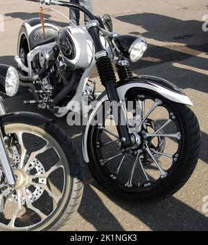 Exhibition of Beautiful Custom Harley-Davidson Motorcycles Stock Photo ...