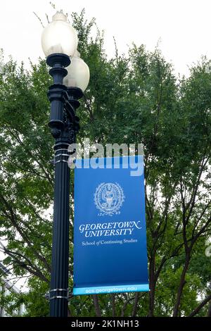 Washington, DC - Sept. 8, 2022: Banner on the George Washington ...