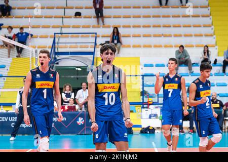 Montesilvano, Italy. 17th Sep, 2022. Brank Kopitic (SRB) exults during ...