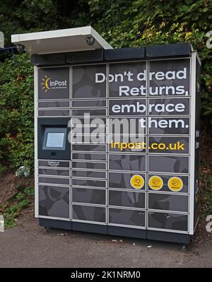 InPost click and collect parcel locker, which enables customers to send ...