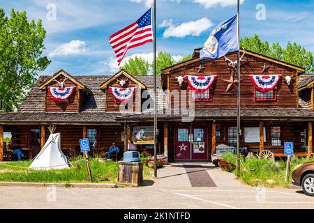 Custer Battlefield Trading Post & Cafe; Garryowen; Montana; USA Stock ...