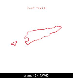 Map of Timor-Leste - outline. Silhouette of Timor-Leste map vector ...