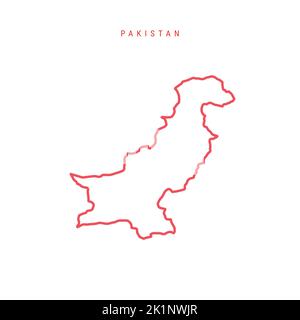 Pakistan vector map. Editable template with regions, cities, red pins ...
