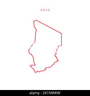 Chad country detailed editable map with regions cities and towns, roads ...