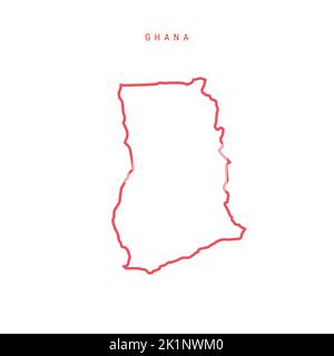 Ghana country detailed editable map with regions cities and towns ...